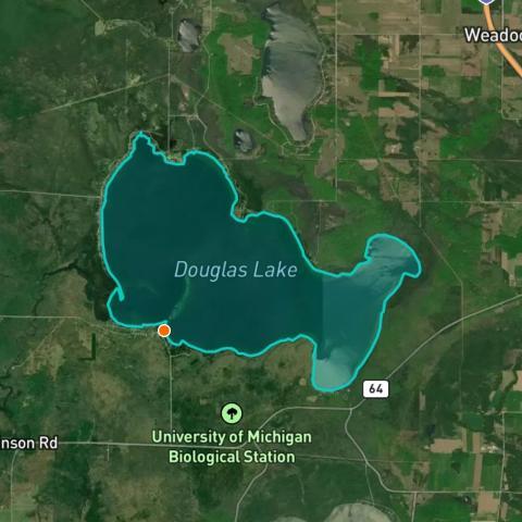 Douglas Lake Fishing Map